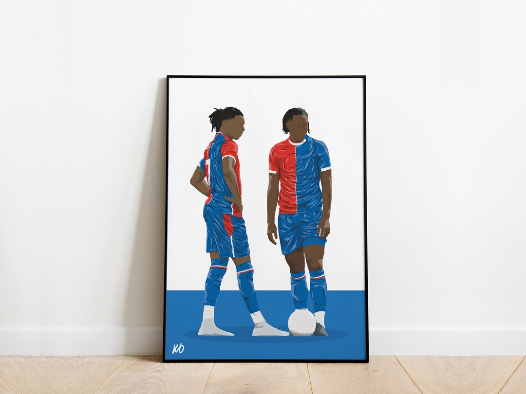 Michael Olise, Eberechi Eze Crystal Palace Football Poster Print A3 / A4 / A5 Wall Art, Office ...