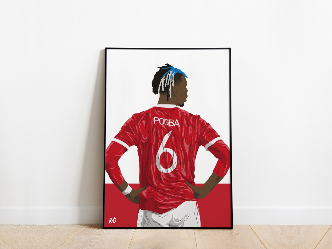 Paul Pogba Manchester United Football Poster Print A3 / A4 / A5 Wall ...