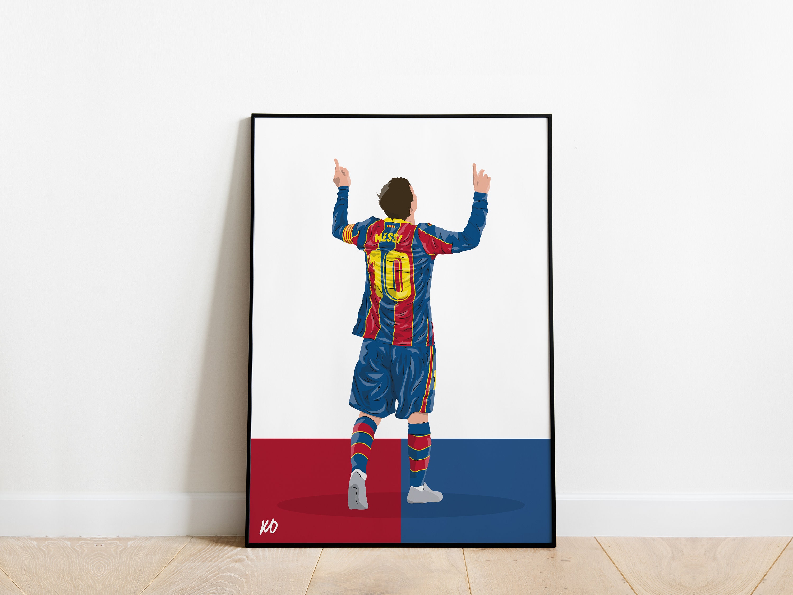 Lionel Messi Barcelona Icon Football Poster Print A3 / A4 / A5 - Etsy