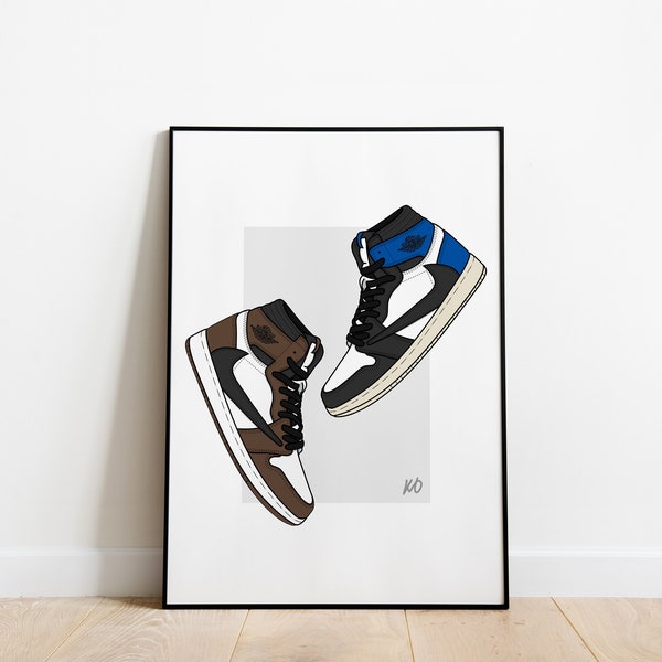 Air Jordan 1 Travis Scott Poster - Etsy