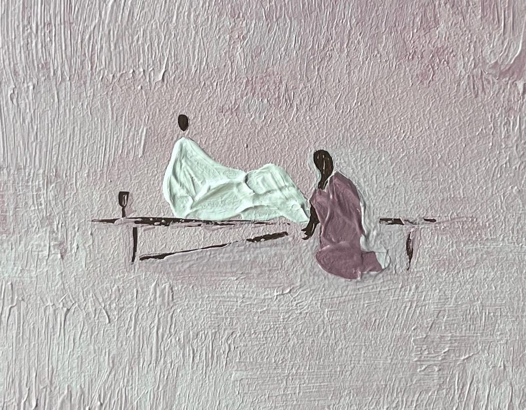 Jesus and Woman, Mary With Alabaster Flask, ORIGINAL ART, Baptism Decor ...