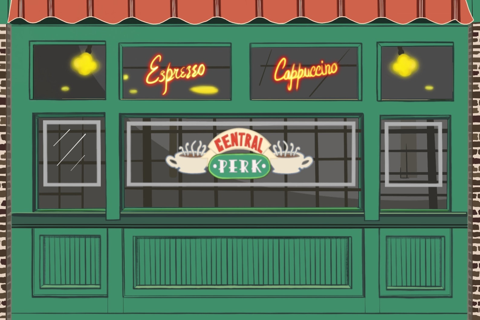 Central Perk Ilustration - Etsy