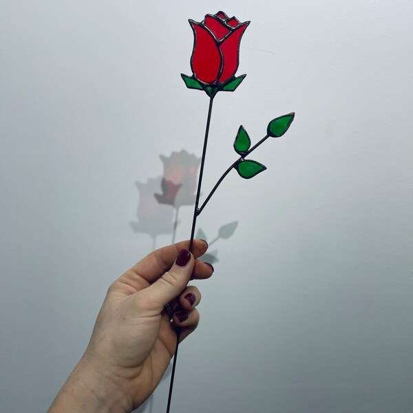 Stained Glass Rose - Etsy