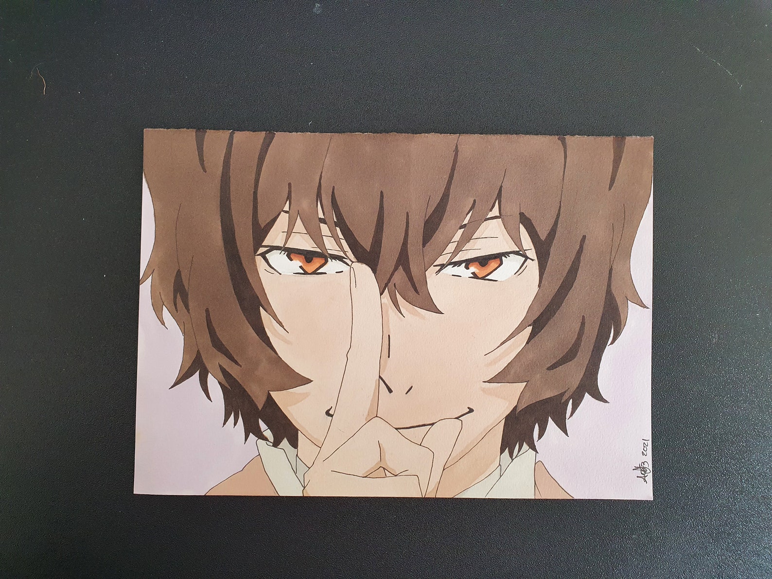 Osamu Dazai Smile Original drawing | Etsy