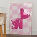Printable Pink Balloon Dog Poster | Dorm Preppy Eclectic Print | Modern ...