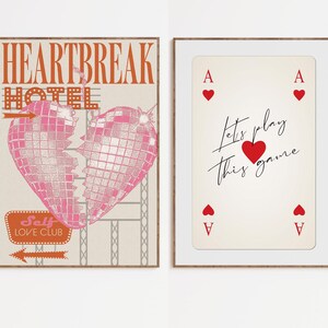 Printable Gallery Set of 10 Preppy Aesthetic Posters | Dorm Red Pink ...