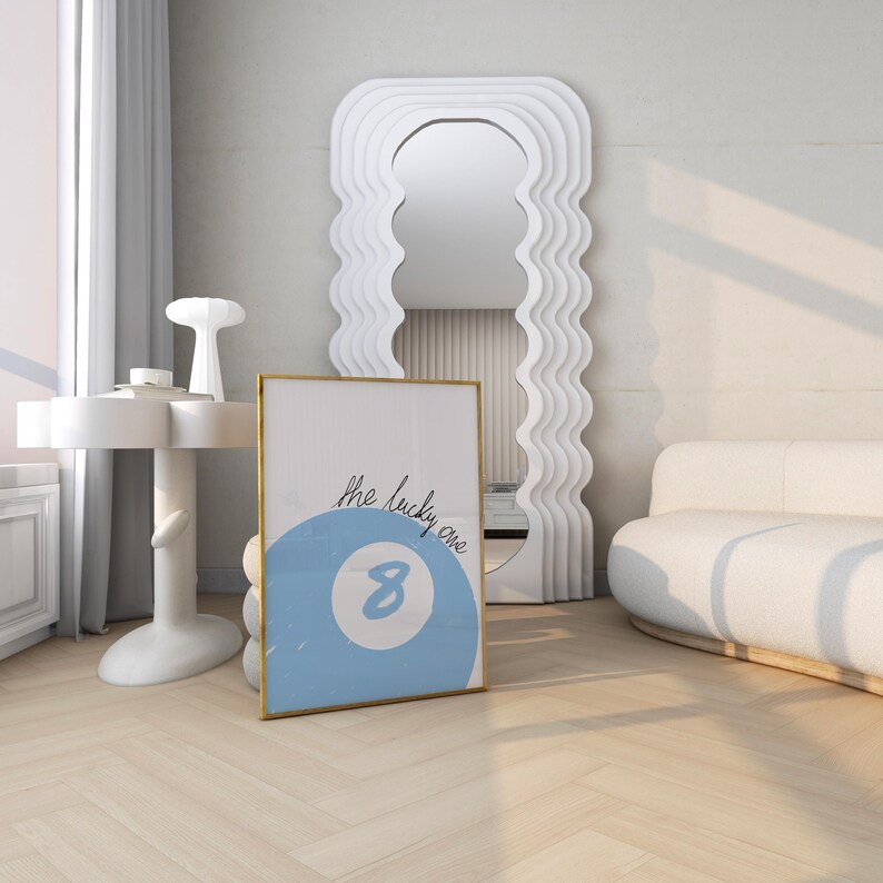 Printable the Lucky One Light Blue Pool Ball 8 Lucky Me Lucky You Decor ...