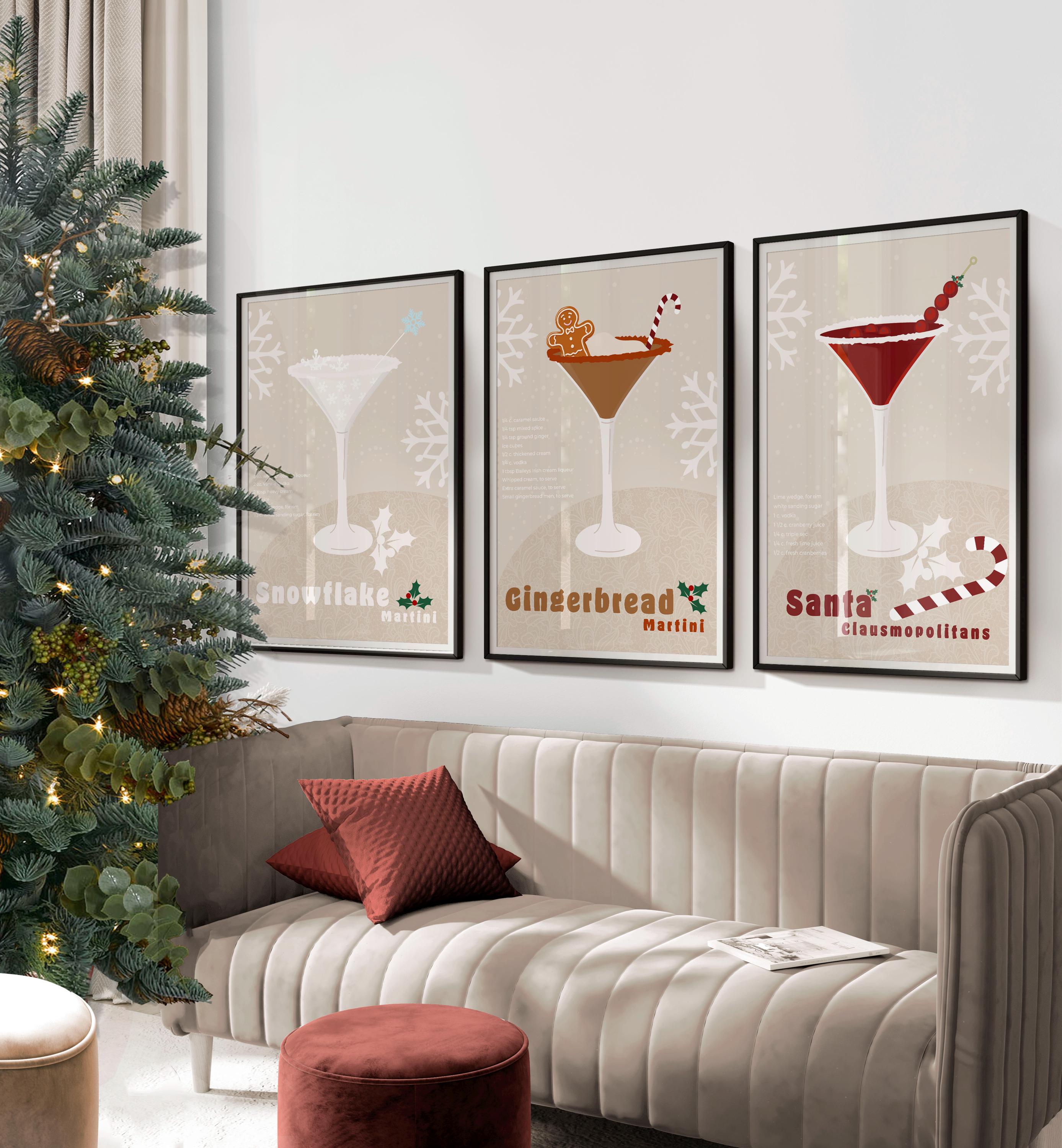 Printable Christmas Cocktails Gallery Set of 3 | Festive Cheers Print ...
