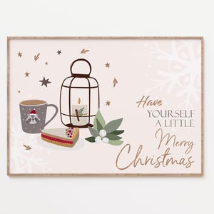 Printable Gallery Set of 5 Christmas Posters | Neutral Gentle Elegant ...