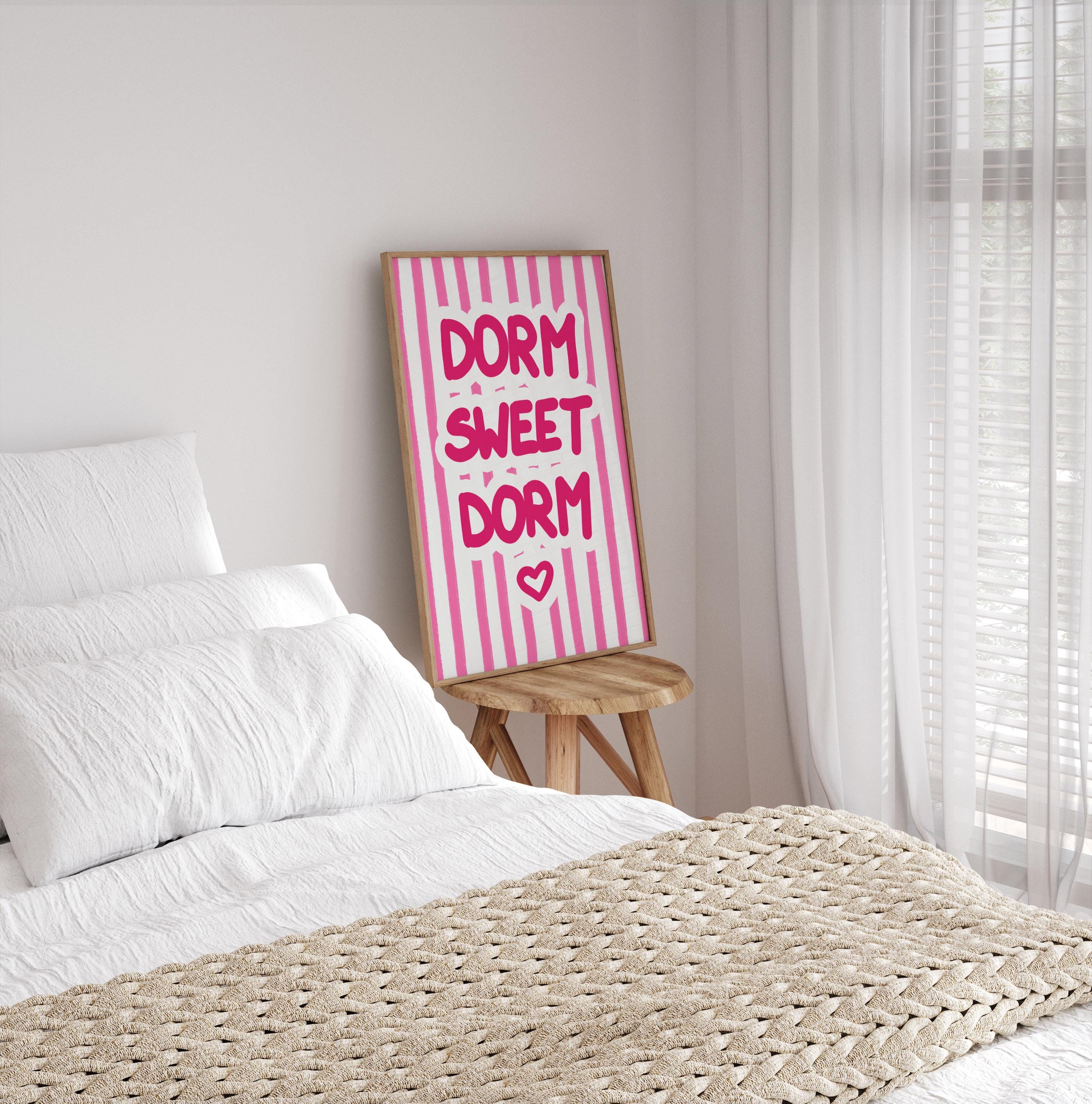Printable Dorm Sweet Dorm Poster | Pink College Quote | Dorm Girly ...