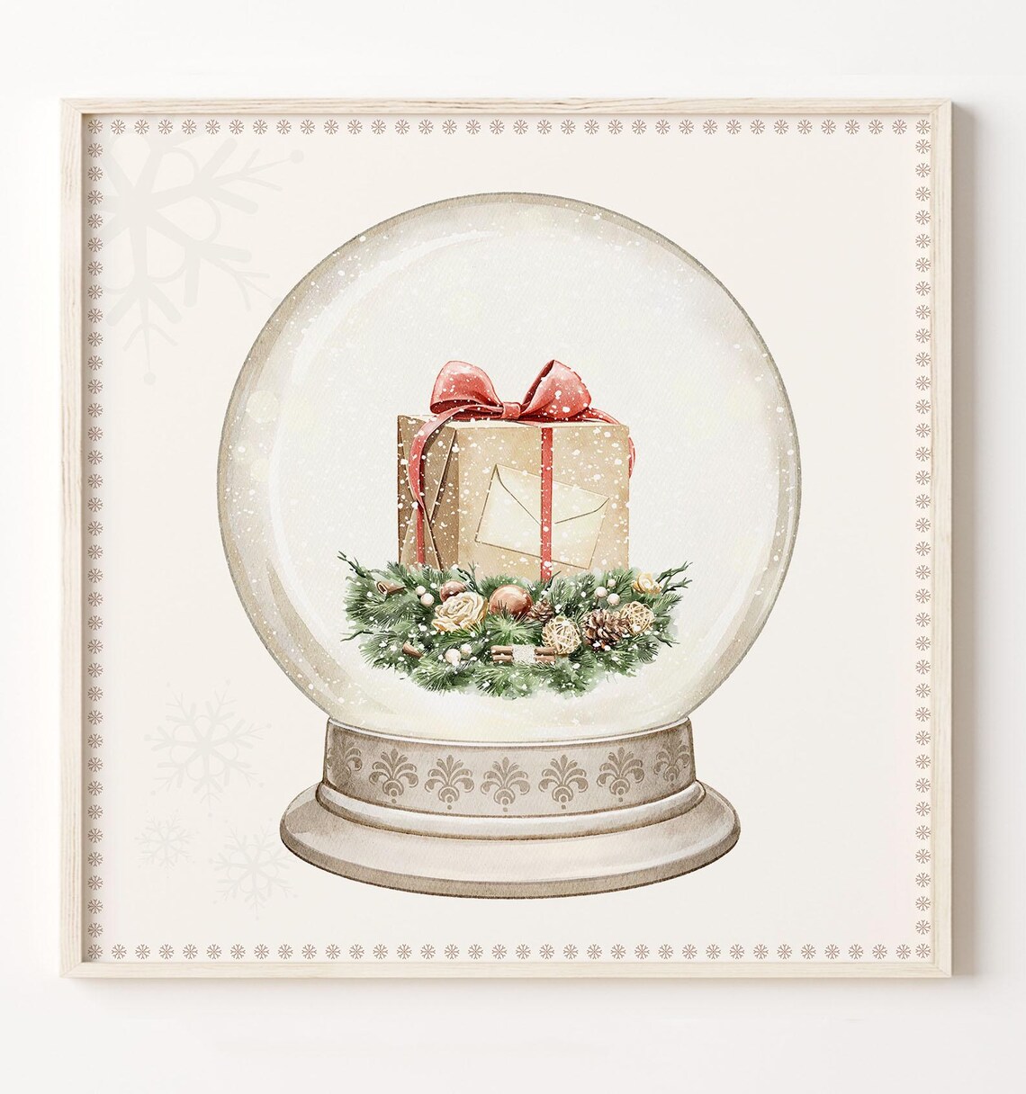 Printable Christmas Set of 4 Square Posters | Merry Christmas Print ...
