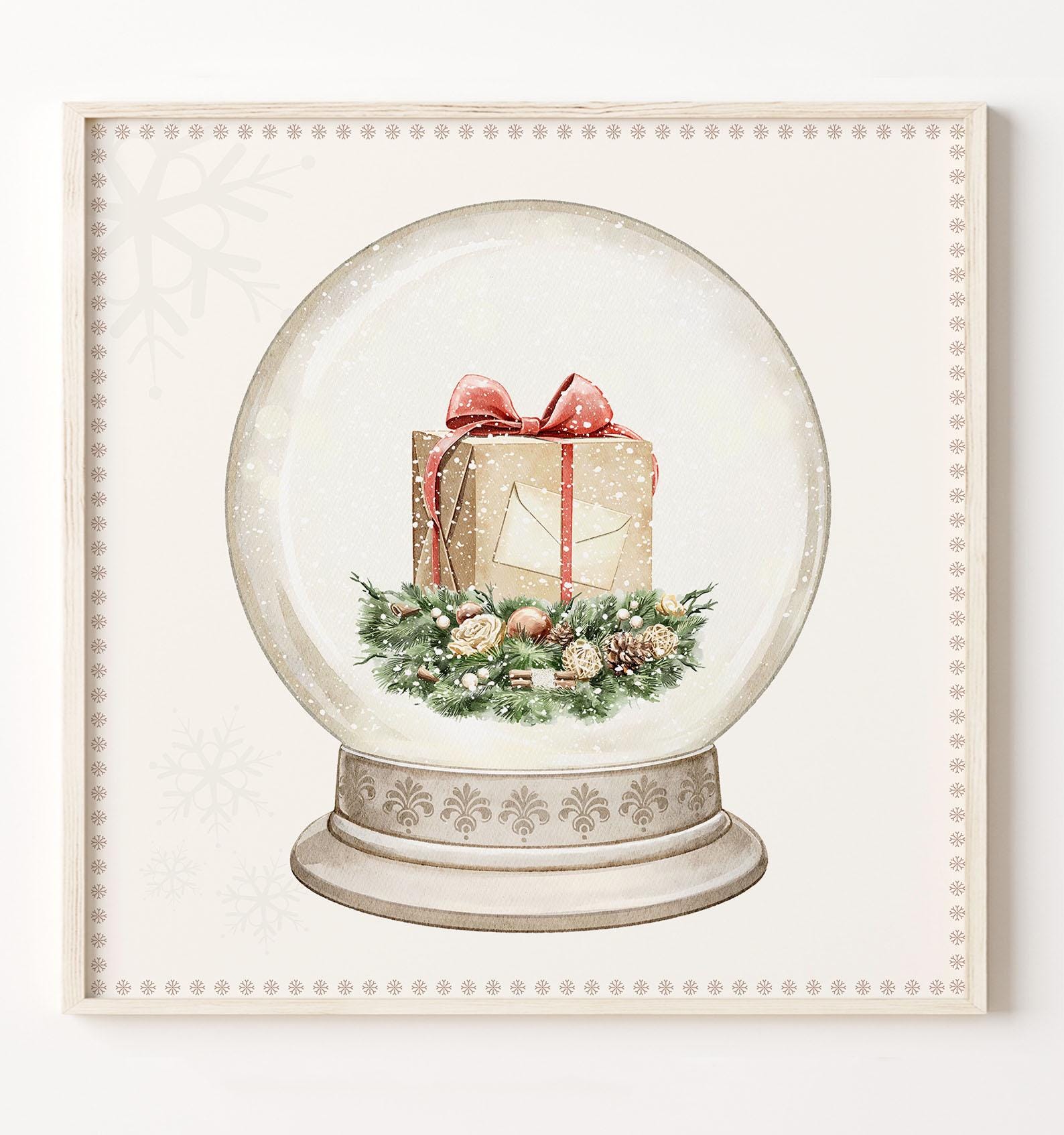Printable Christmas Set of 4 Square Posters | Merry Christmas Print ...