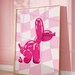 Printable Pink Balloon Dog Poster Dorm Preppy Eclectic Print Modern ...