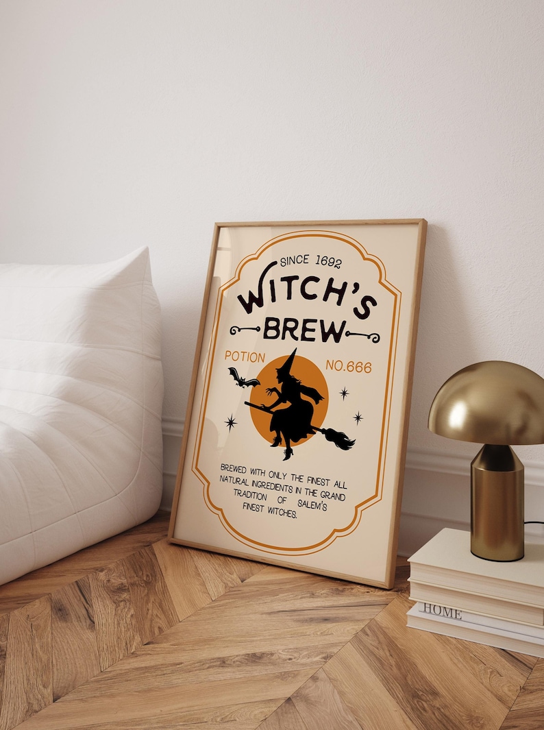 Printable Halloween Witch's Brew | Potion Halloween Print | Spooky Wall ...
