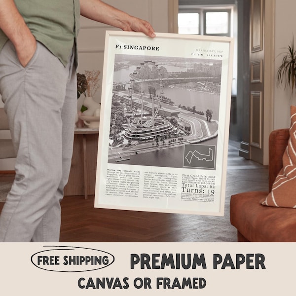 F1 Singapore Posters - Etsy UK