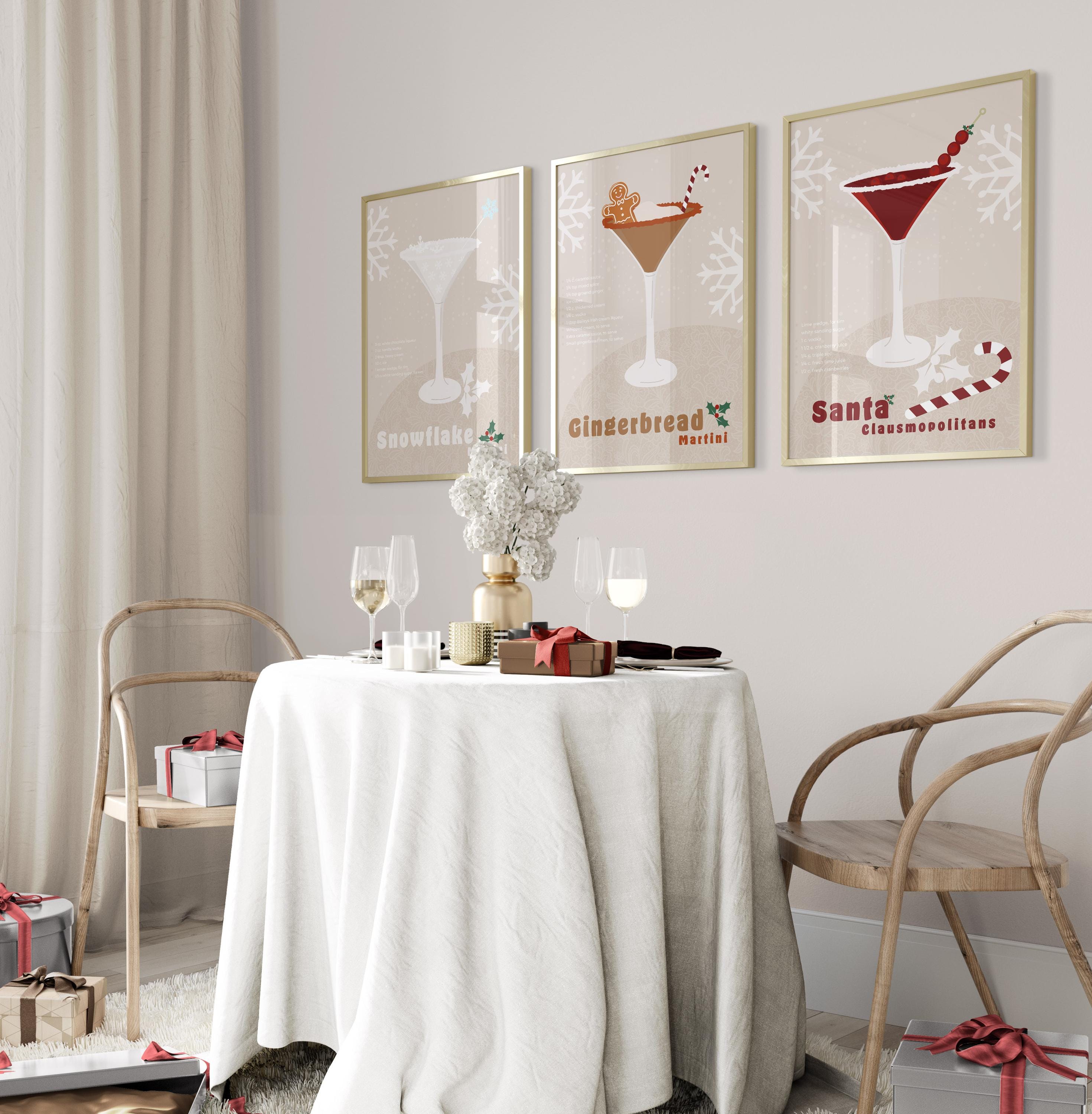 Printable Christmas Cocktails Gallery Set of 3 | Festive Cheers Print ...