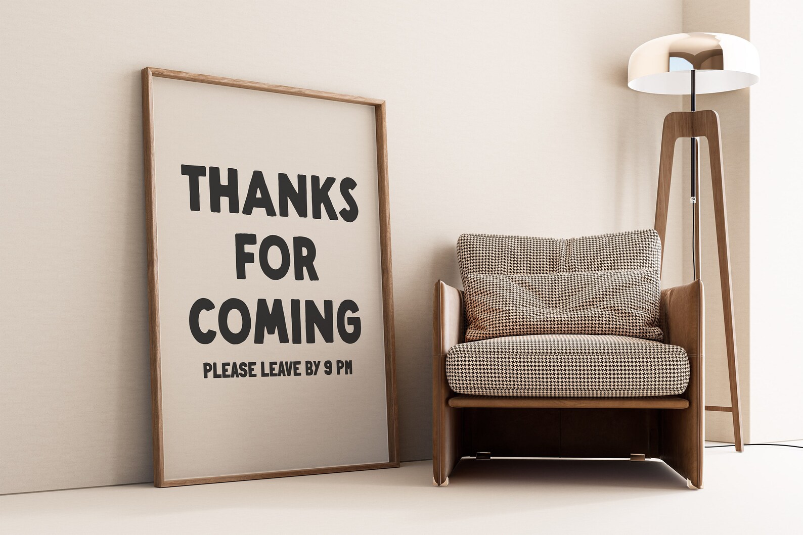 Printable Thanks for Coming Quote Poster | Funny Retro Typography Print ...