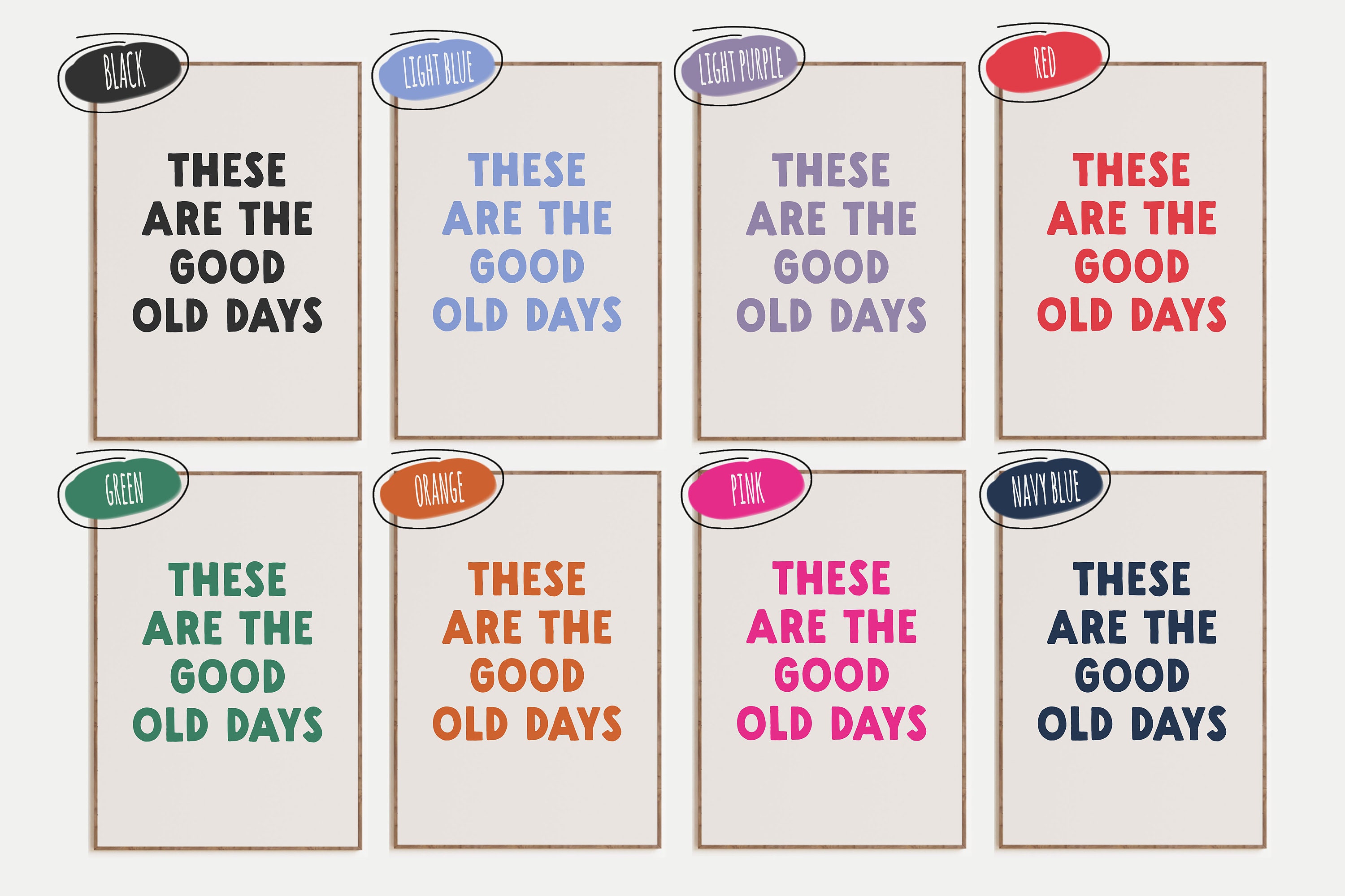 These Are the Good Old Days Quote Poster | Nostalgic Retro Typography ...