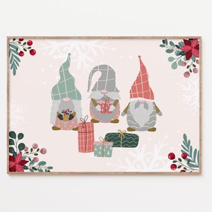 Printable Gallery Set of 5 Christmas Posters | Neutral Gentle Elegant ...