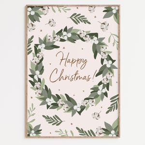 Printable Gallery Set of 5 Christmas Posters | Neutral Gentle Elegant ...