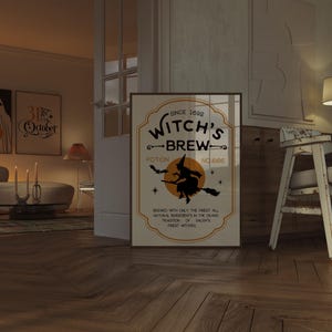 Printable Halloween Witch's Brew | Potion Halloween Print | Spooky Wall ...