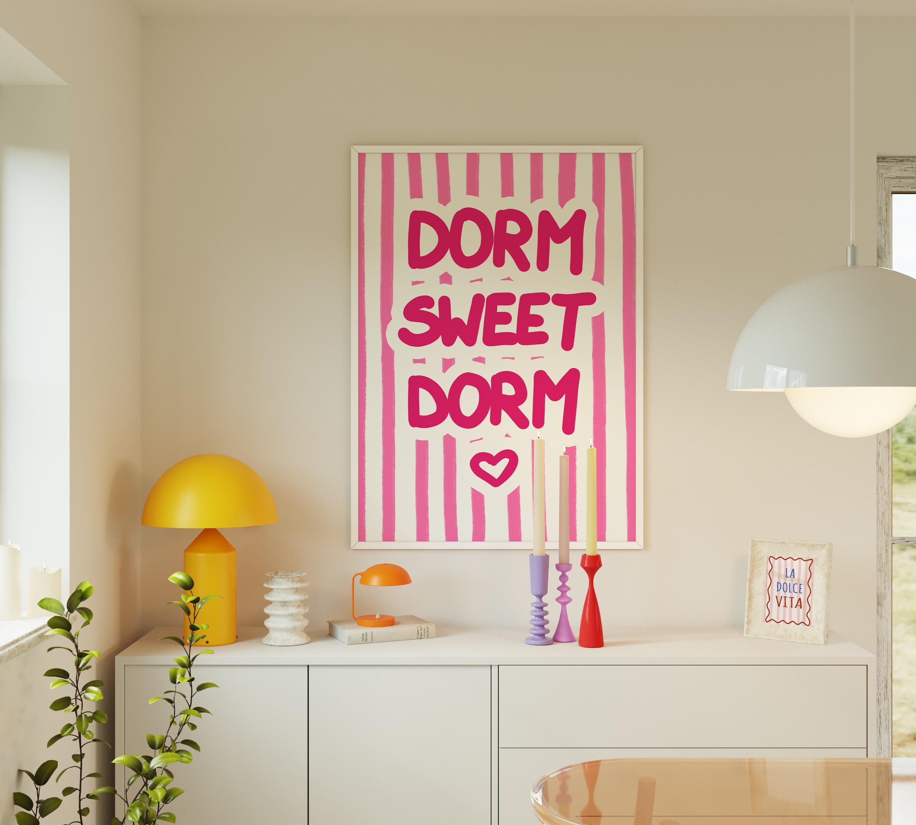 Printable Dorm Sweet Dorm Poster | Pink College Quote | Dorm Girly ...