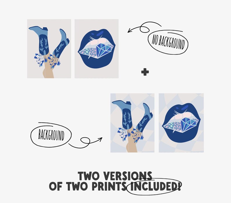 Printable Set of 8 Navy Blue Dorm Preppy Posters | Ace of Hearts Print ...