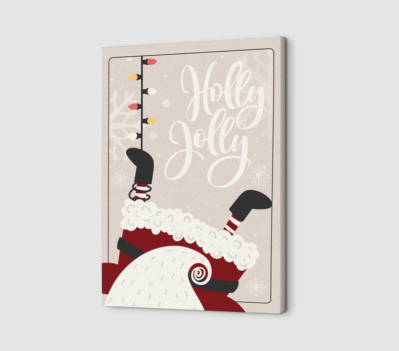 Funny Santa Claus Christmas Poster | Holly Jolly Festive Wall Art - Etsy