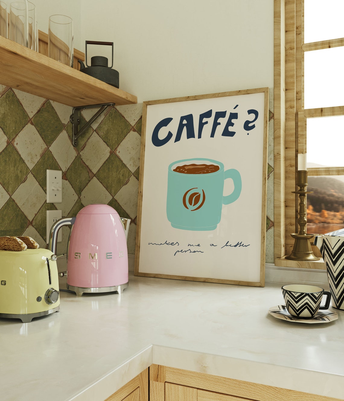 Hand Drawn Coffee Poster | Modern Kitchen Wall Art (digital Download ...