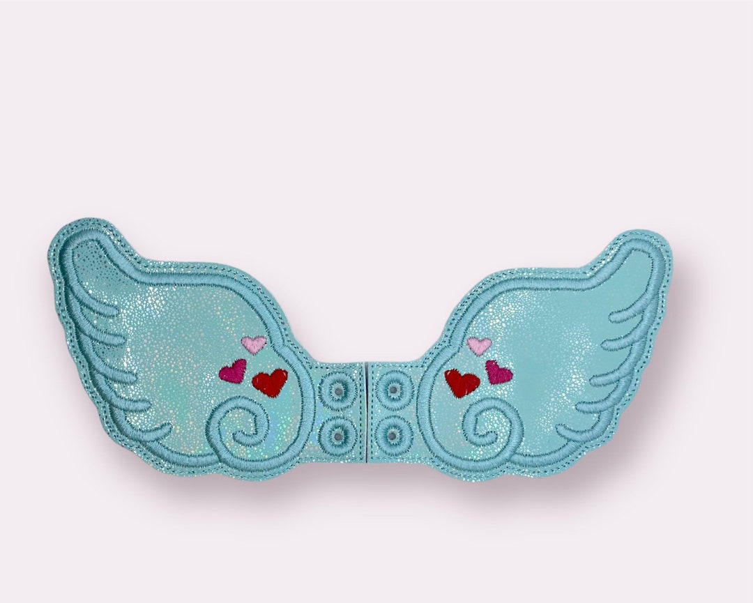 Shoe Wings, Cupid, Kawaii, Angel Boot Wings Accessories Blue Spotty Holo Wings, Gothic, Emo ...