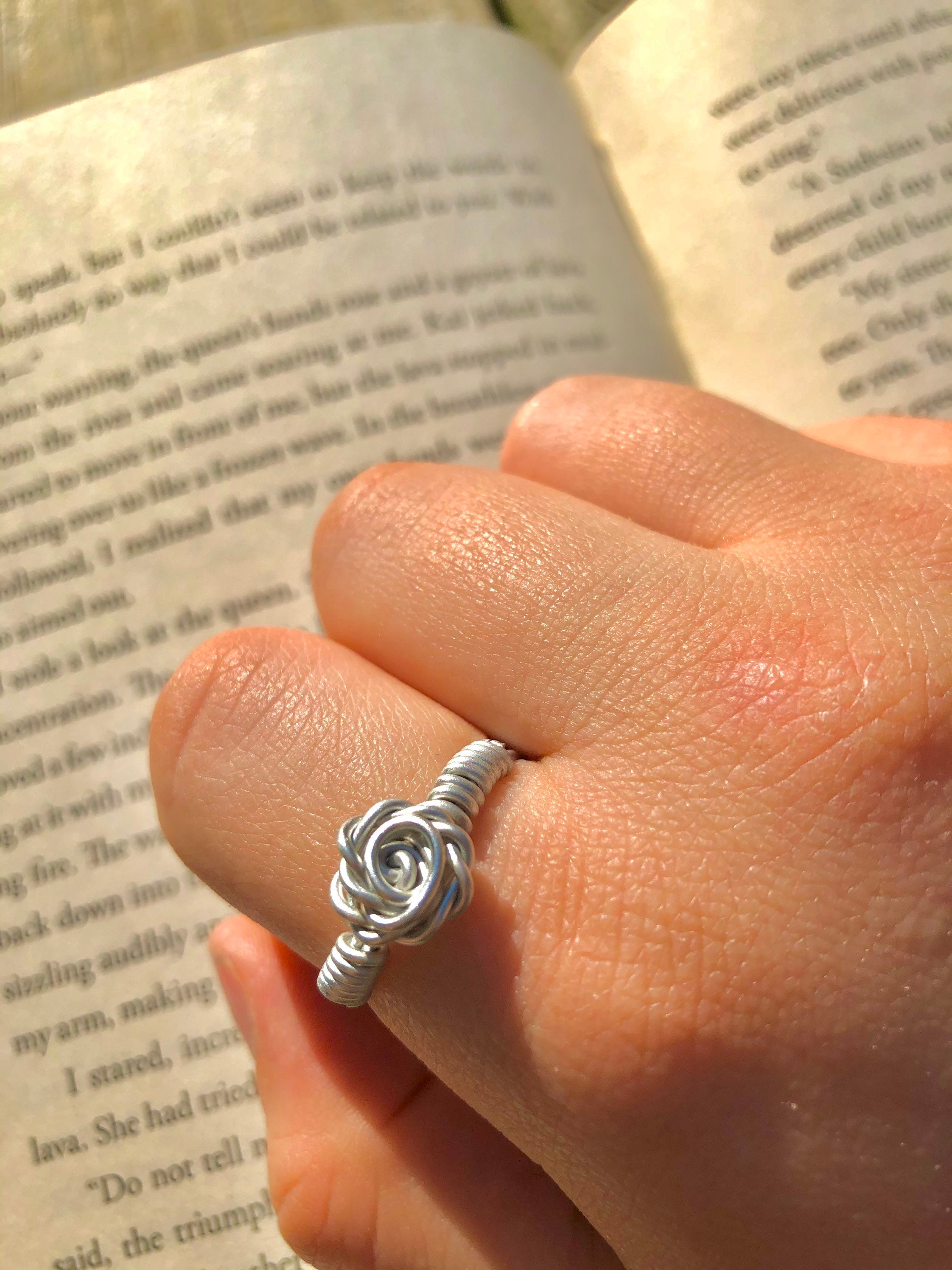 Wire Rose Ring - Etsy