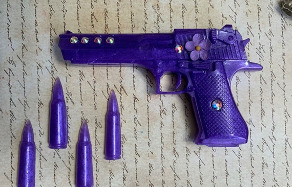 Because Purple Gun Bling Pistol Art Objects Gun Model Desert - Etsy UK