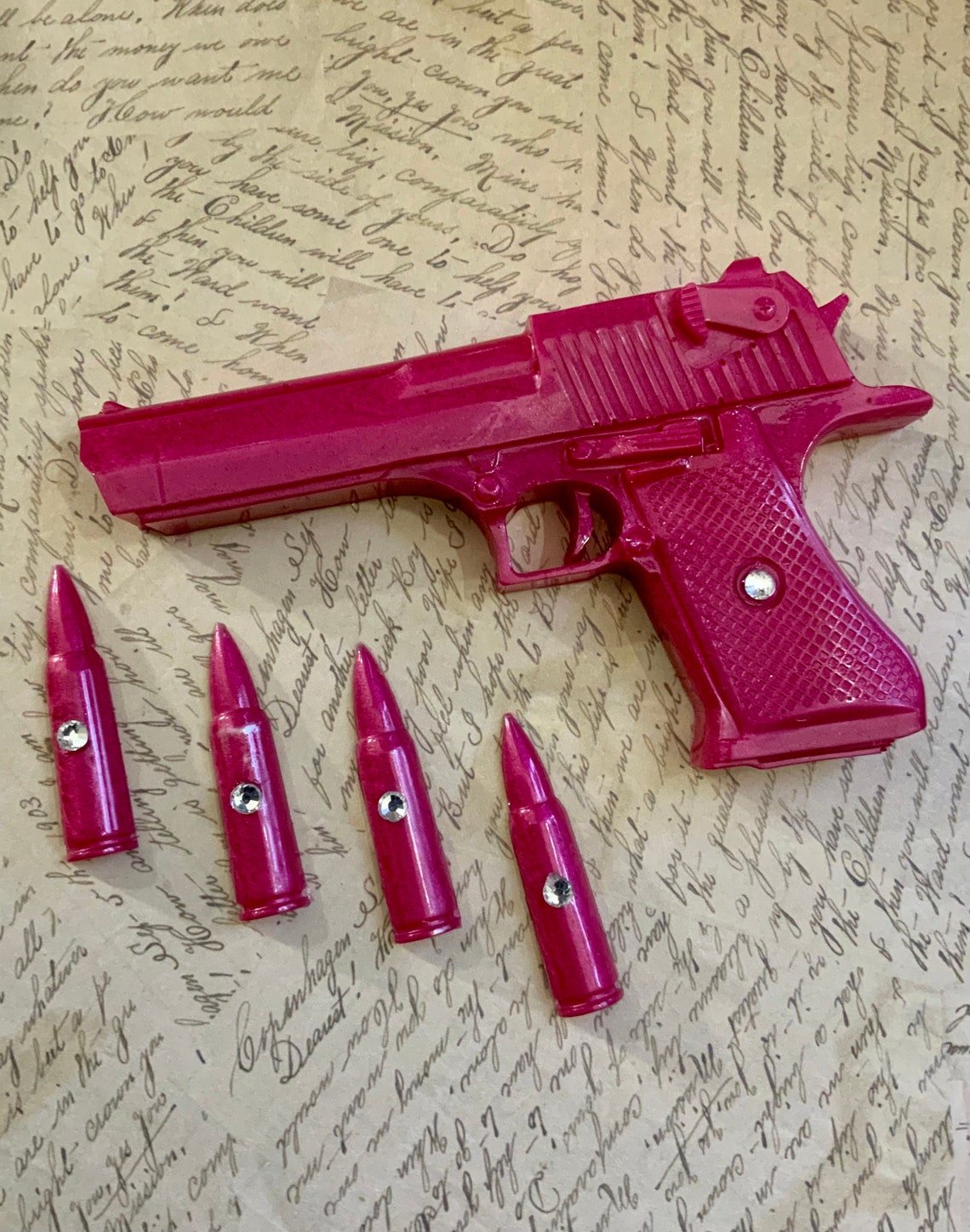 Attitude Resin Gun Pink Pistol ETSY Gun Model Pink Handgun | Etsy
