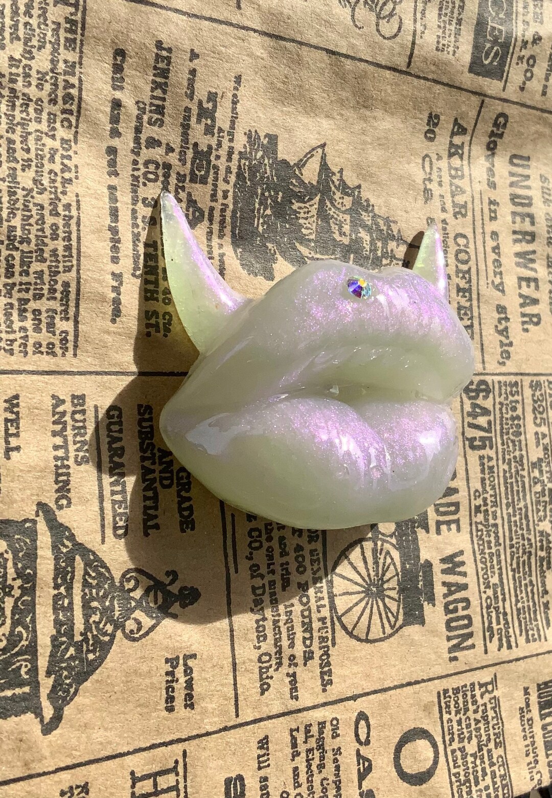 Vixen Lip Valentines Resin Lips PMU Artist Resin Art Etsy Fridge Manet ...