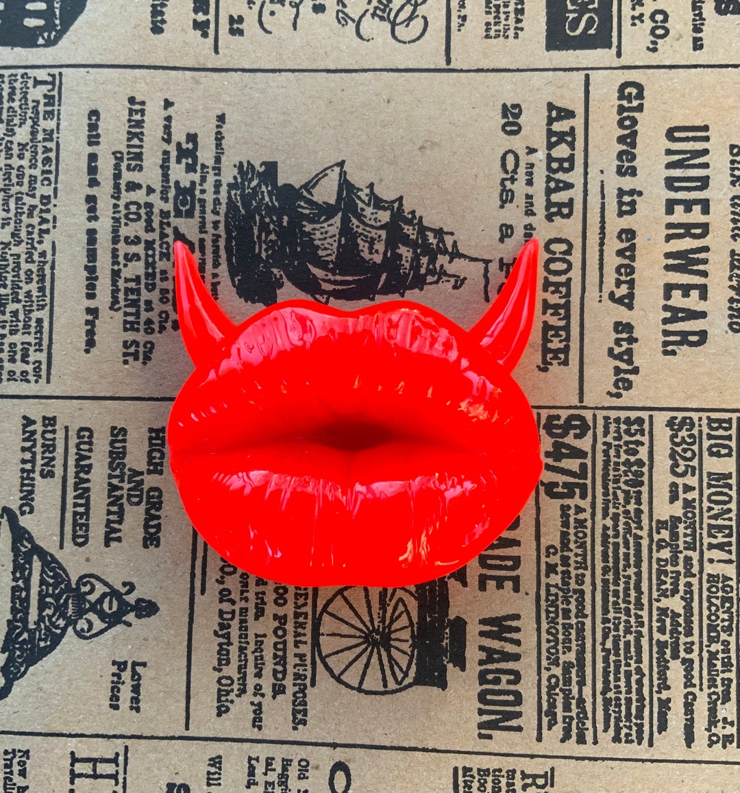 Cardinal Sin Free Standing Resin Lips Display Very Red Lipstick Vanity ...