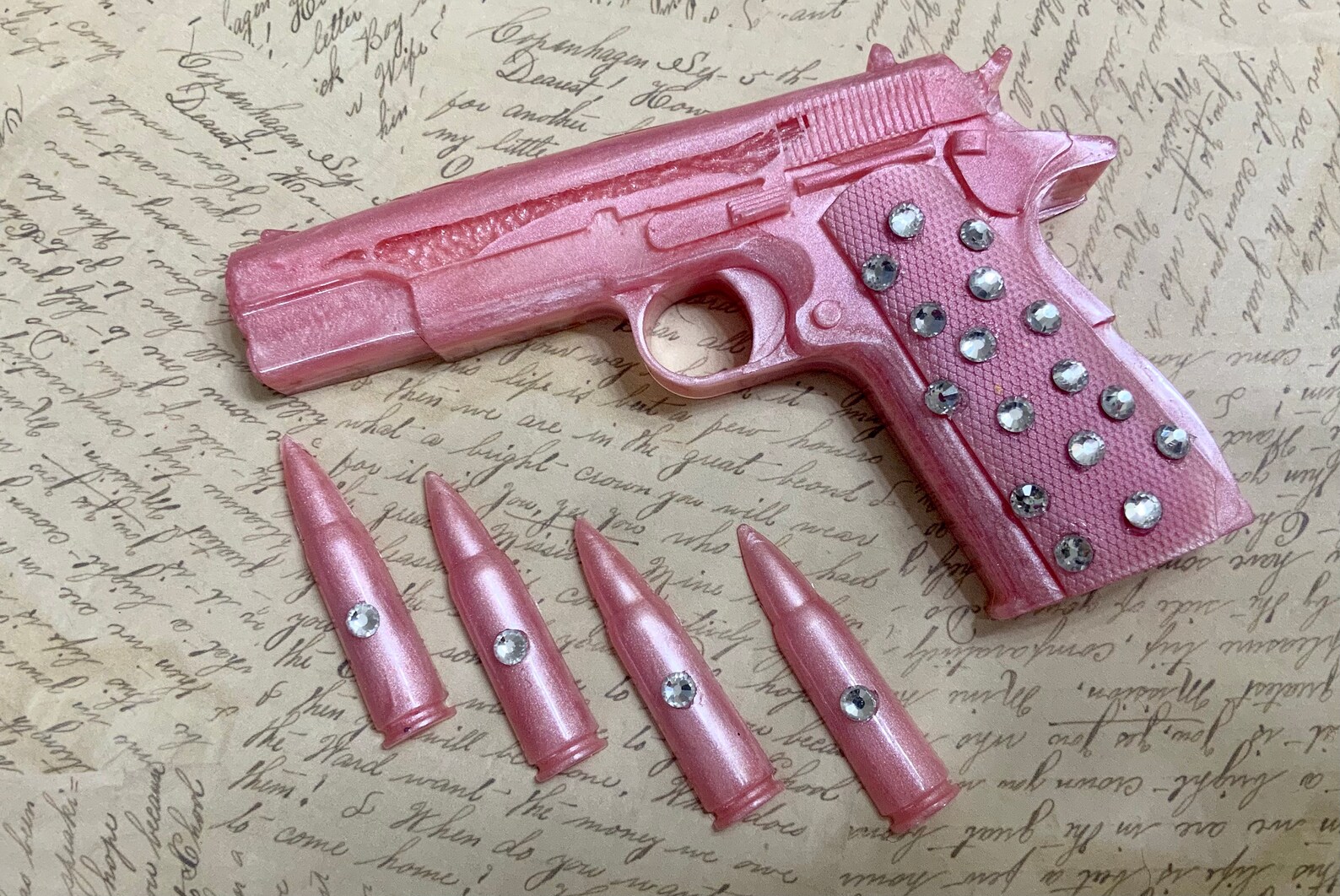 Flesh and Bone Gun Pistol ETSY Gun Model Pink Handgun Gun | Etsy