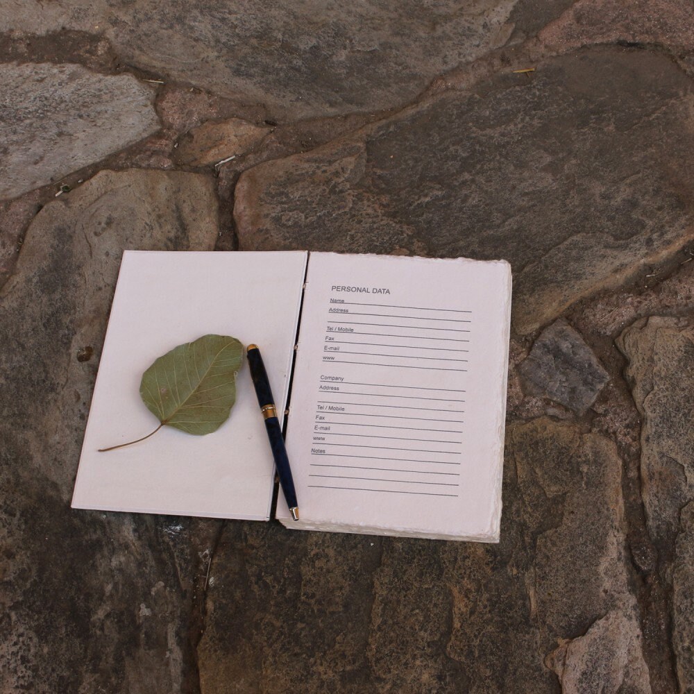 HANDMADE PAPER Journal Ancient YOGA Design 100% Recycled Newspaper ...