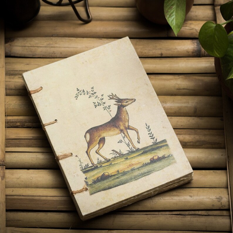 HANDMADE PAPER Journal DEER Design 100% Recycled Newspaper - Etsy