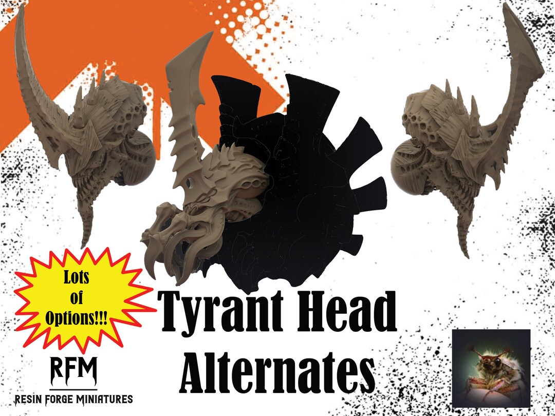 Alternate Tyrant Heads for IO_BUTOV Tyrant - Space Bugs - Etsy