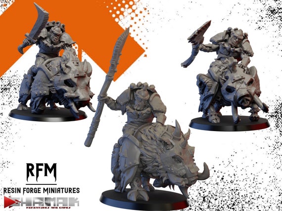 Orc Boar Riders Squad by Ghamak Fantasy Orks - Etsy