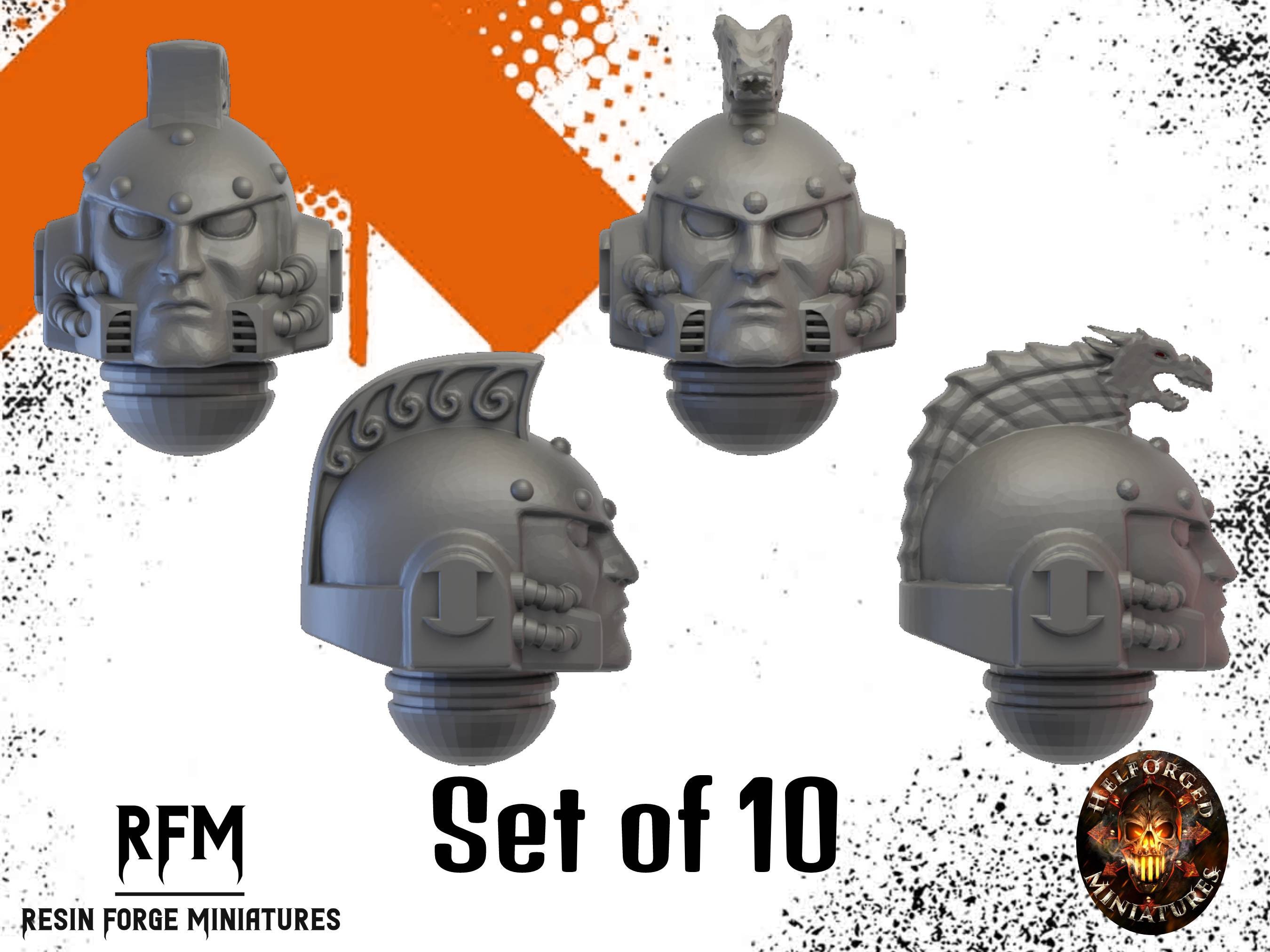 Hydra Legion Heads by Helforged Miniatures - Etsy