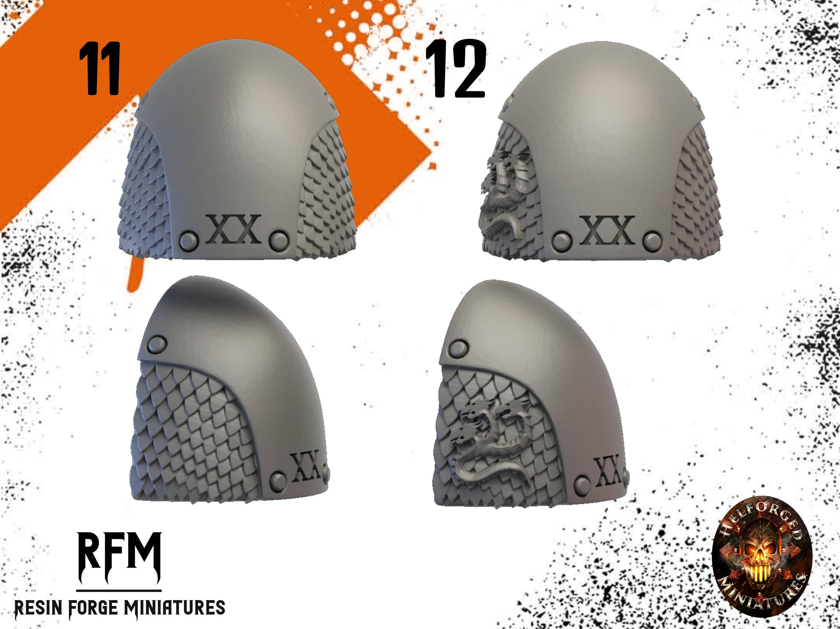 Hydra Legion Shoulder Pads by Helforged Miniatures - Etsy