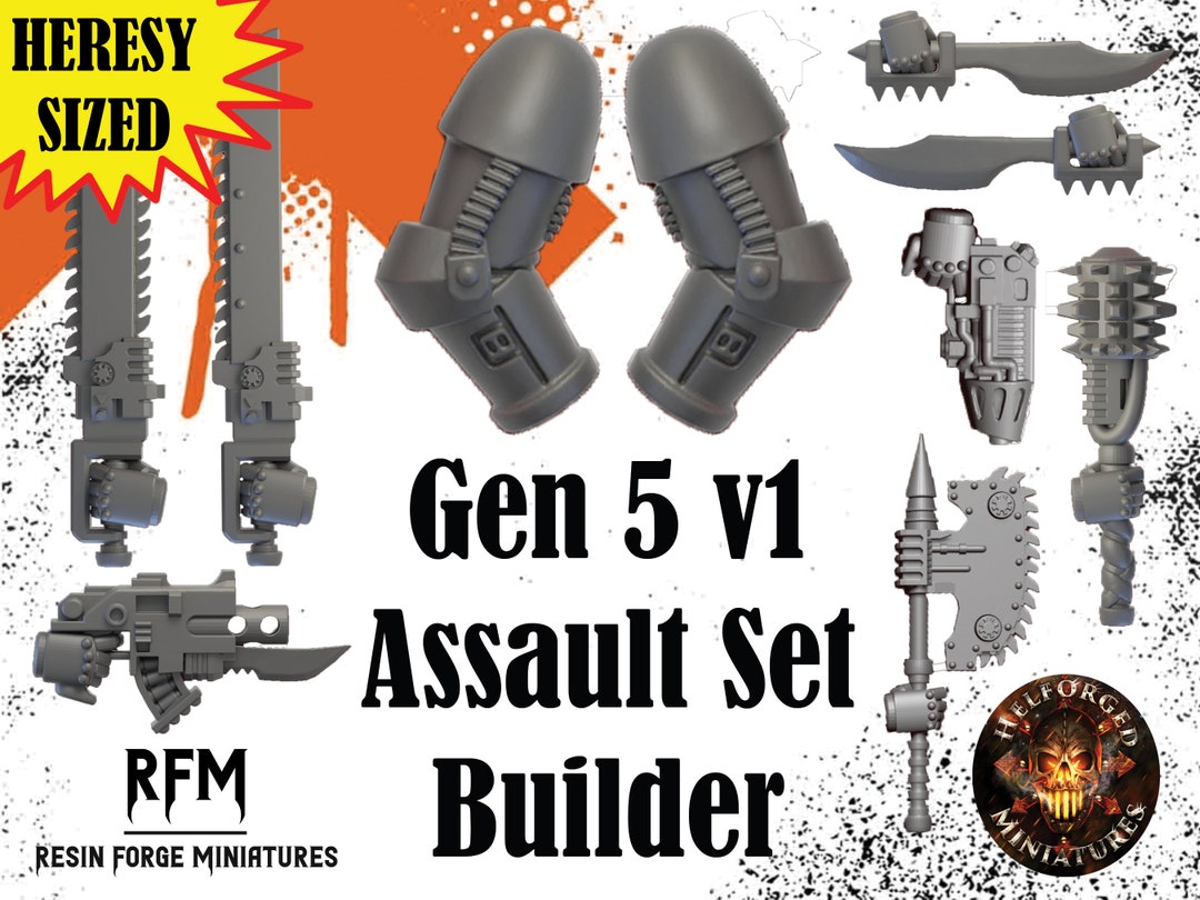 Gen5 V1 Assault Set Builder HERESY SIZED Helforged Miniatures - Etsy