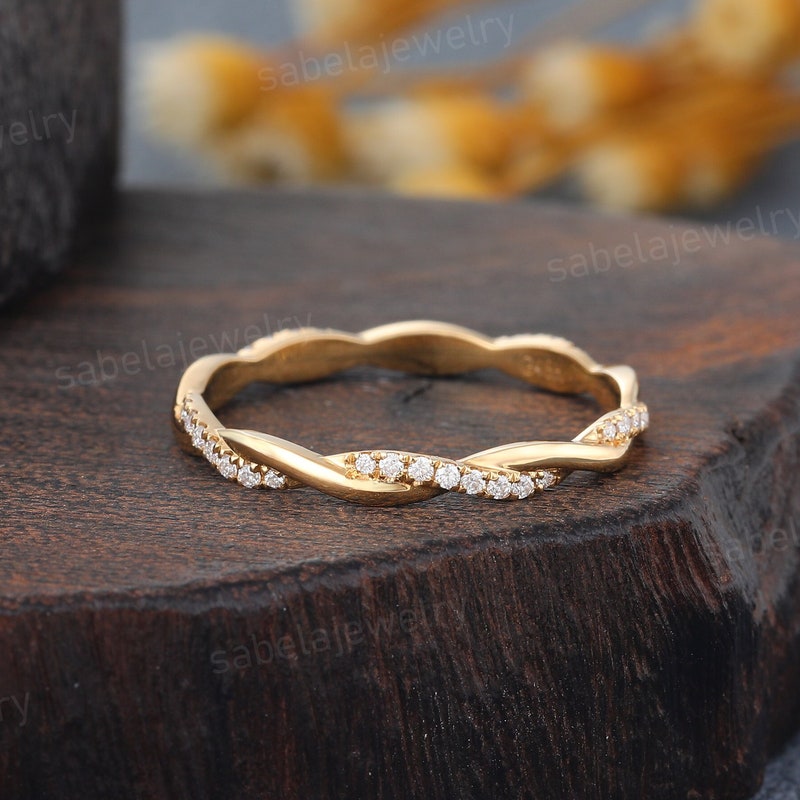 Twist Diamond Ring - Etsy