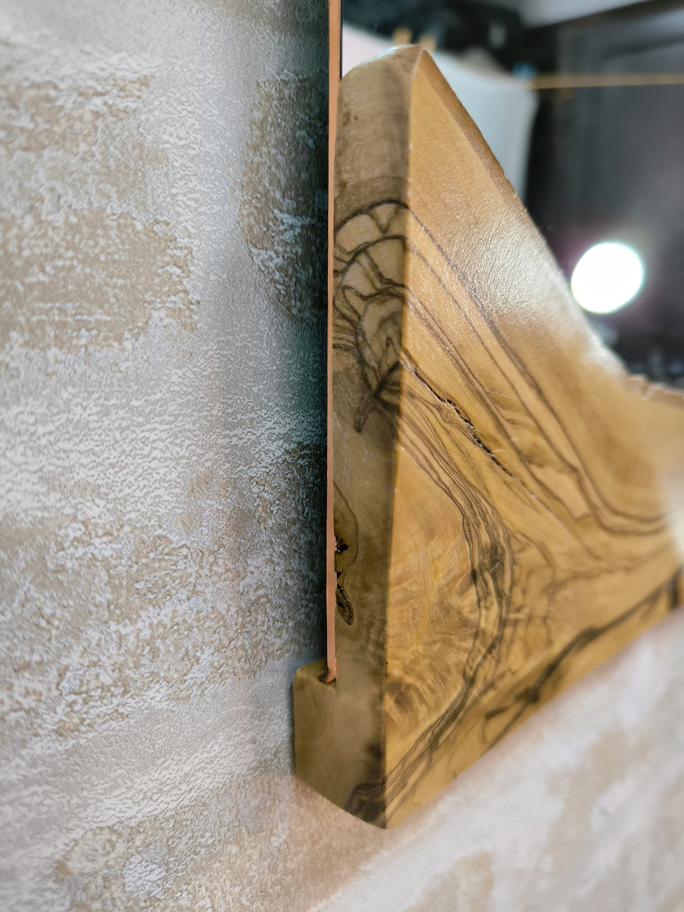 Made to Order Live Edge Olive Wood Mirror, Custom Made Olive Wood ...