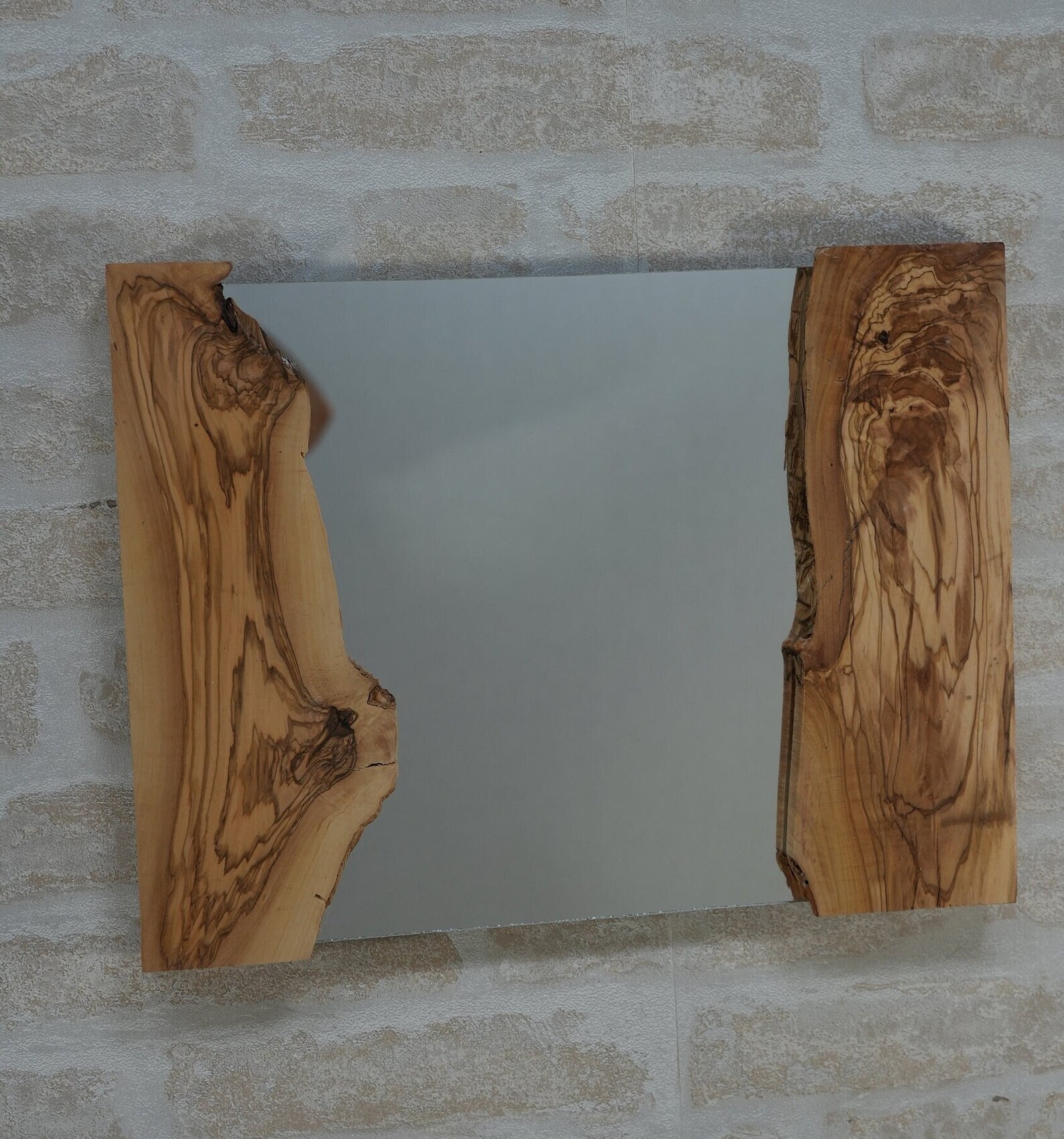Live Edge River Mirror Rustic Olive Wood Mirror Bathroom Mirror Hanging ...