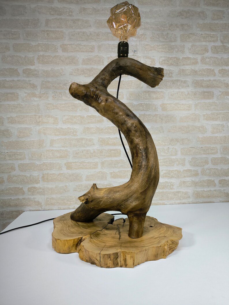 Dragon Lamp Driftwood Table Lamp Natural Root Lamp Mid Century Modern ...