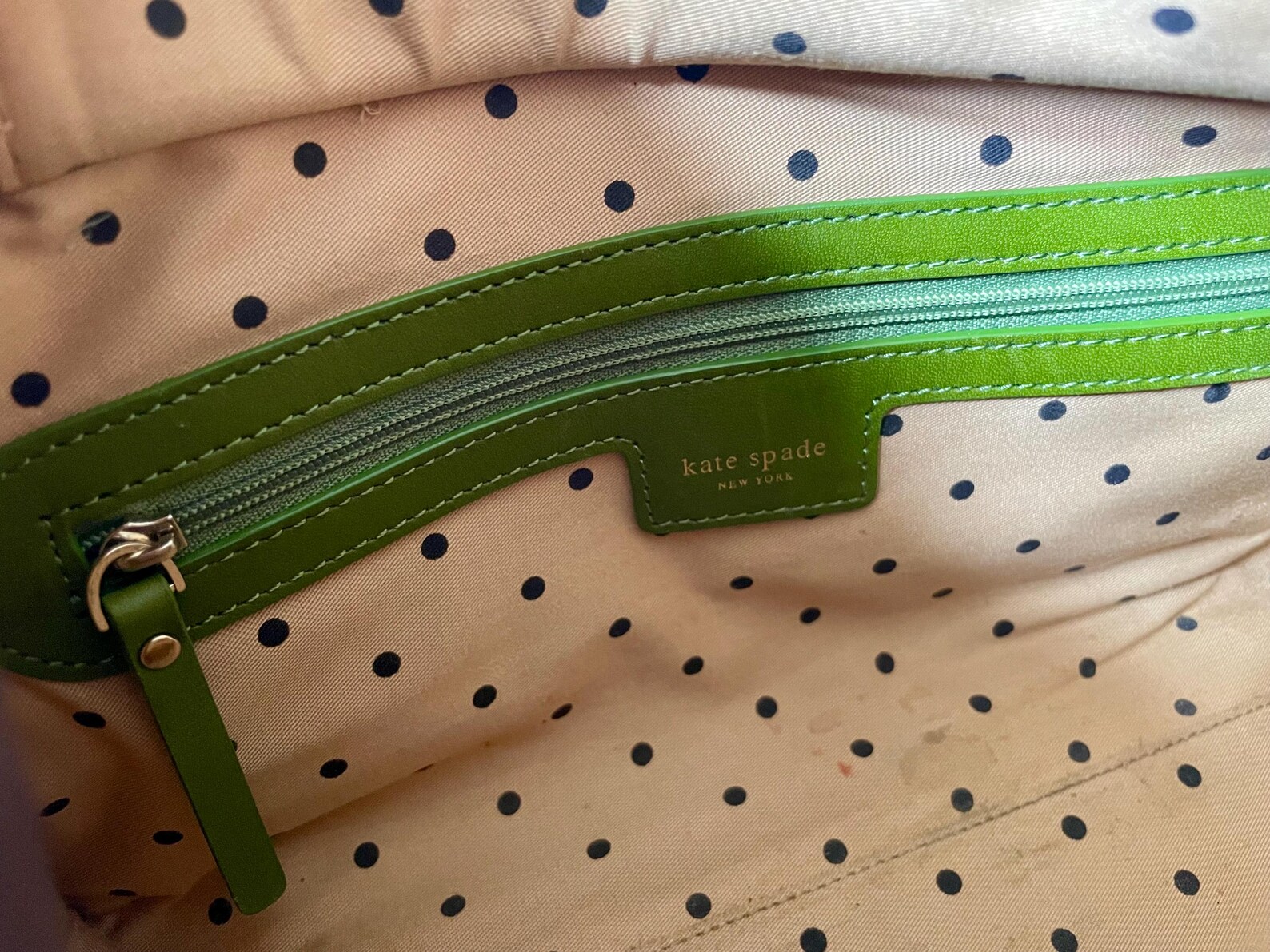 VTG 90s Kate Spade New York Brown Green Leather Handbag - Etsy