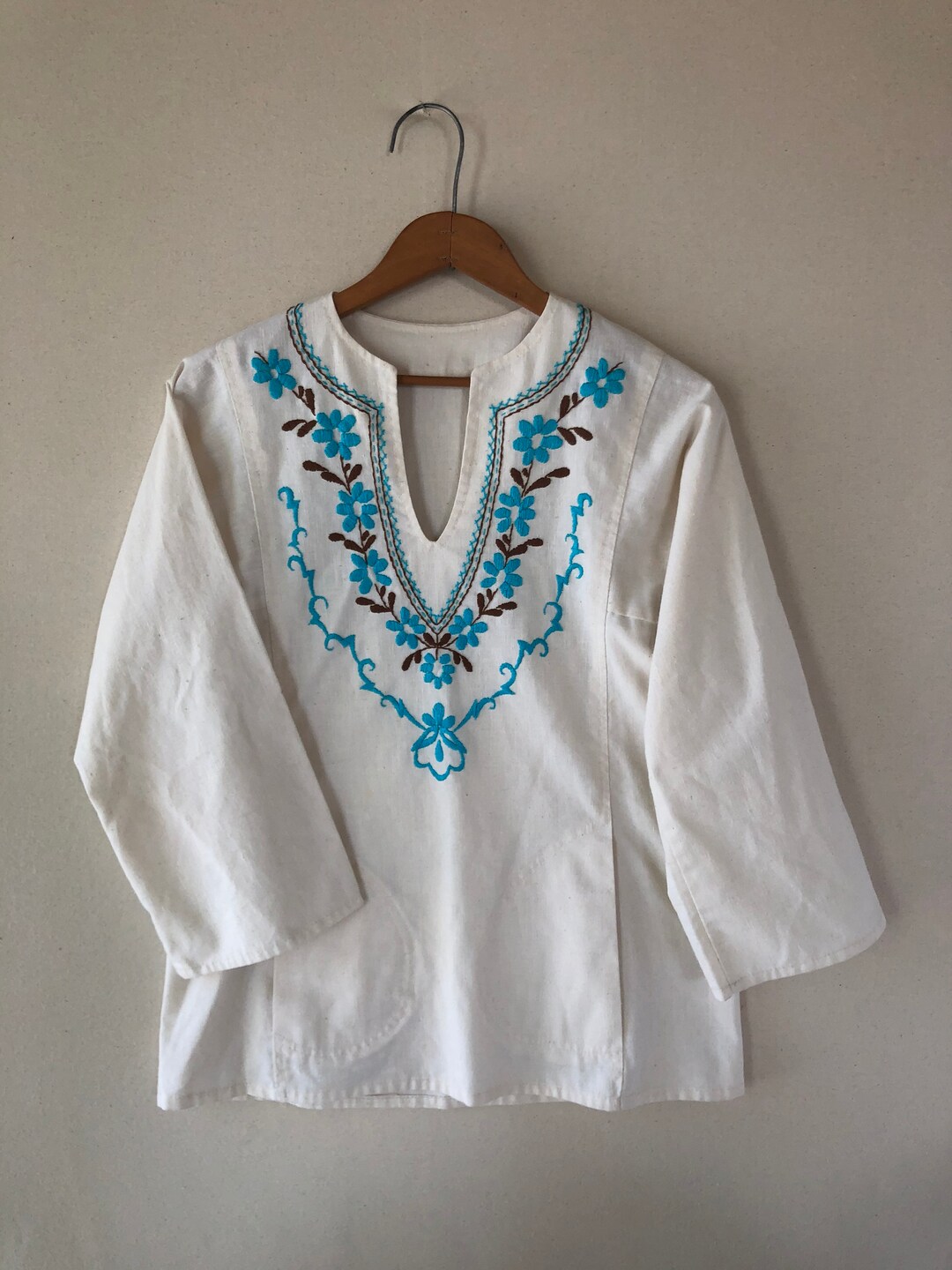 Vintage Embroidered Tunic Top - Etsy