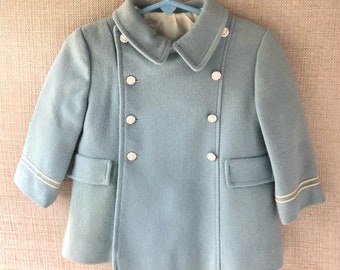 Baby Blue Wool Coat - Etsy